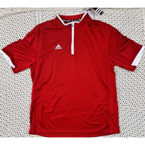 adidas | Shirts | Adidas Climate Polo University Red So6w With Front ...